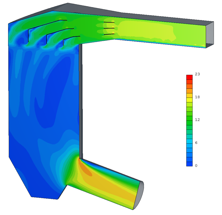 CFD analyse of droplets evaporation to cool hot smokes